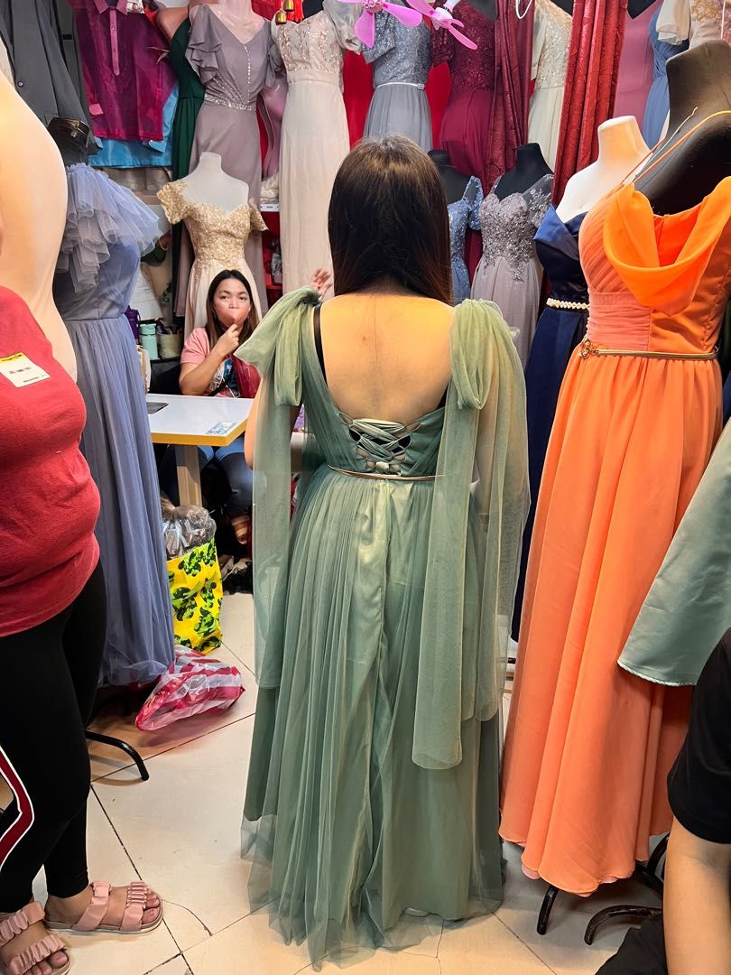 Tulle Long Gown with infinity style, Women's Fashion, Dresses & Sets, Evening dresses & gowns on ...