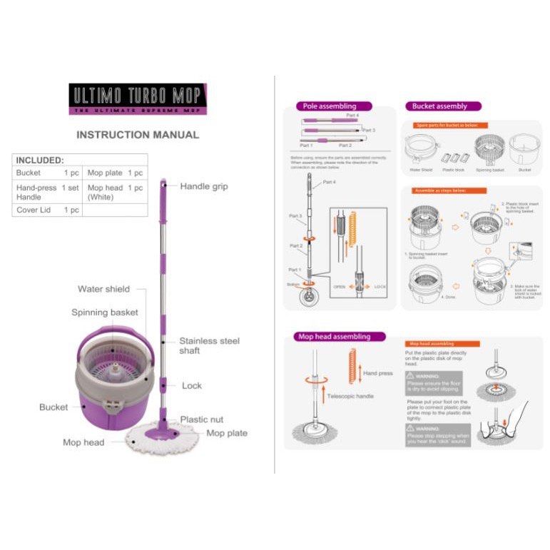 ULTIMO TURBO MOP, Furniture & Home Living, Cleaning & Homecare Supplies ...