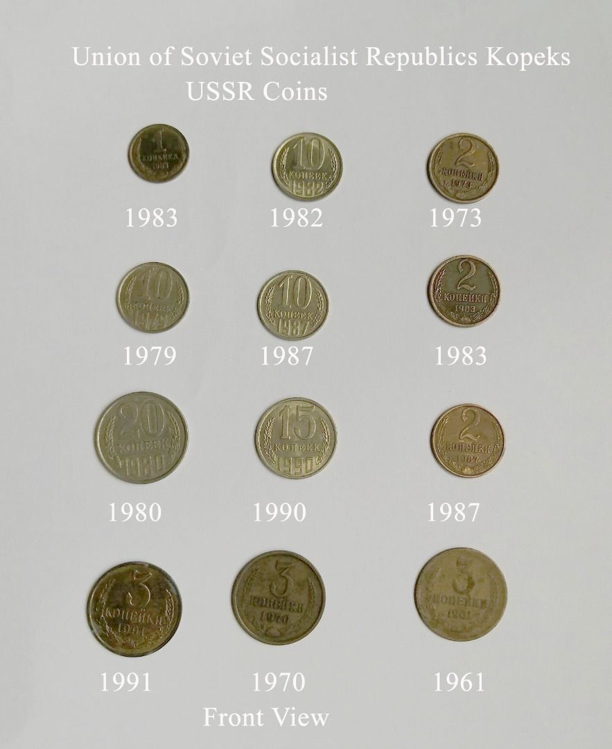 Union of Soviet Socialist Republics ( USSR Authentic Coins - Kopeks ) 1 ...