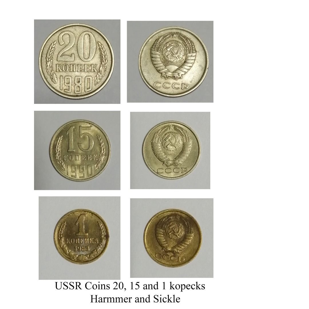 Union of Soviet Socialist Republics ( USSR Authentic Coins - Kopeks ) 1 set of 12 coins, Hobbies ...