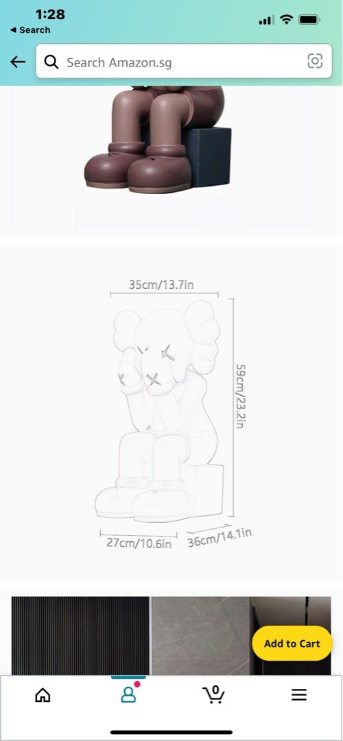 Used Kaws Seated Companion Display, Hobbies & Toys, Toys & Games on ...