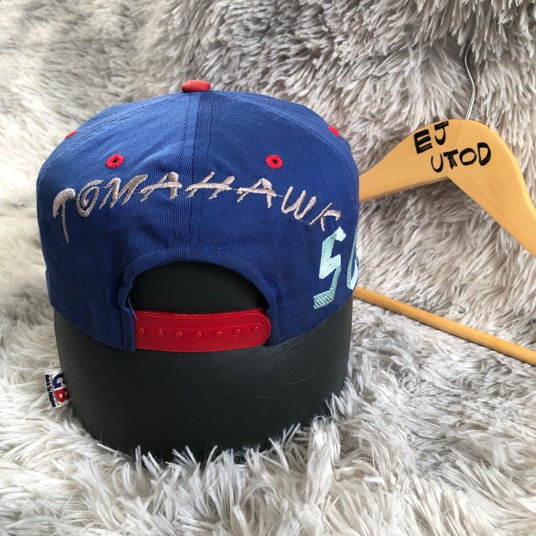 Vintage Slam Tomahawk Cap Hat Blue/Red 90s, Men's Fashion, Watches ...
