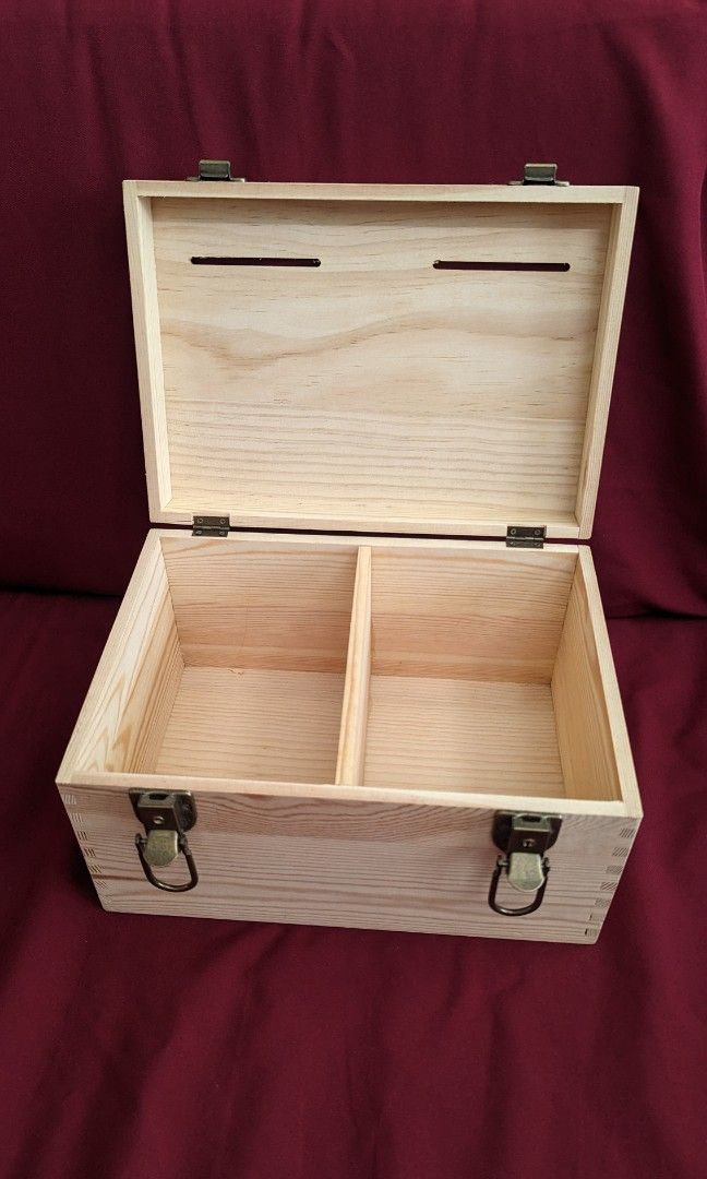 Wedding Ang Pao Box Wooden Red Packet, Furniture & Home Living, Home ...