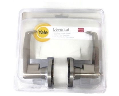 Yale Entrance Door Knob Lever Set VL5387 US15, Furniture & Home Living ...