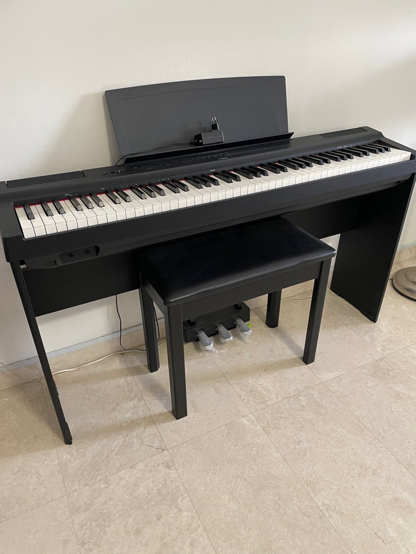 Yamaha P125 comes with cover, headphone, manual, bench, Hobbies & Toys ...