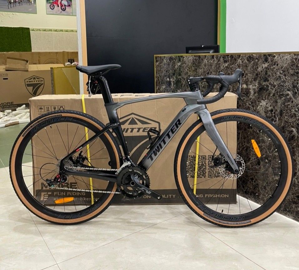 TWITTER Gravel V2 Carbon Road Bike | Gravel MTB City Bike | 12 Speed ...