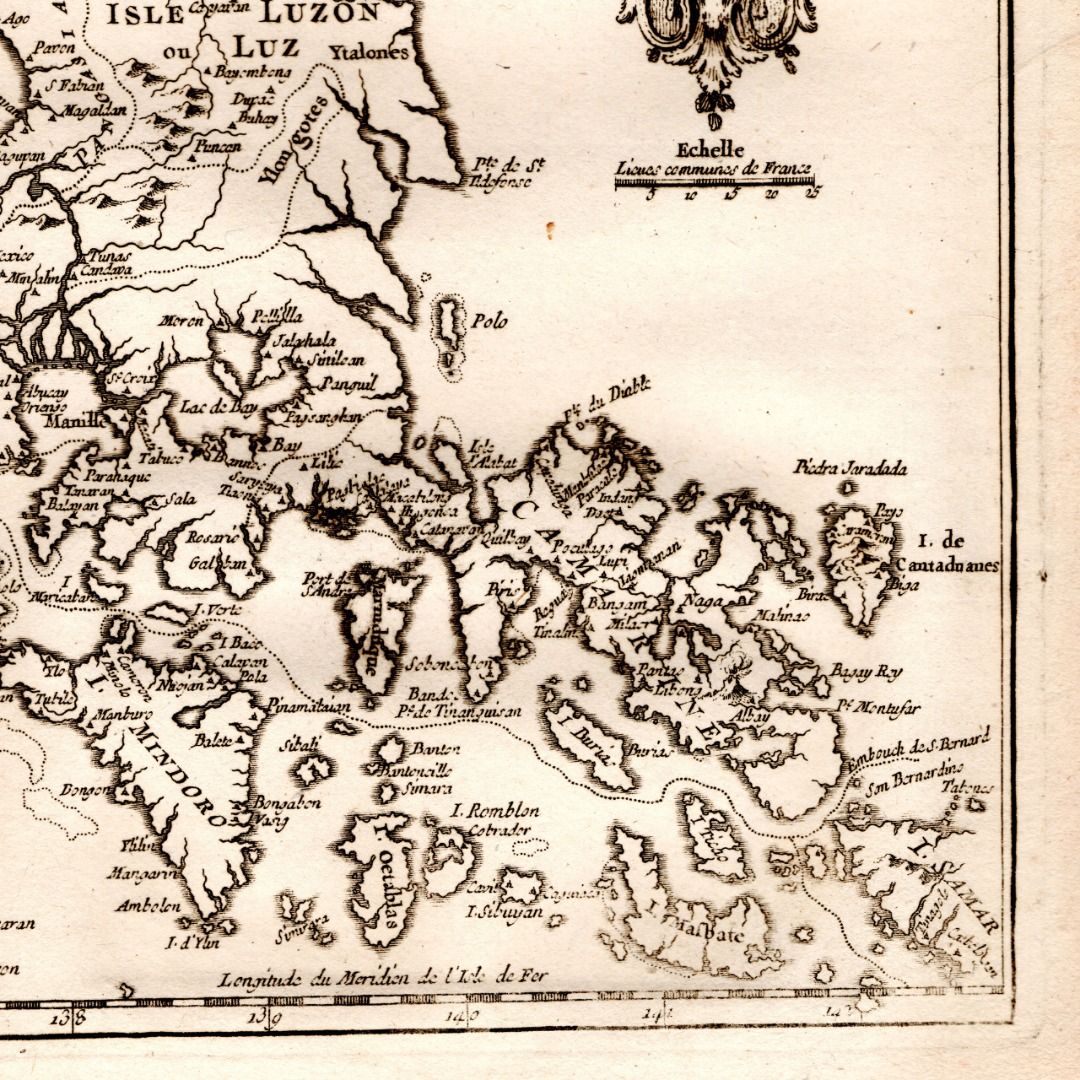 1752 Carte des Isles Philippines, 1re. Feuille by Jacques Nicolas Bellin || antique map of Luzon ...