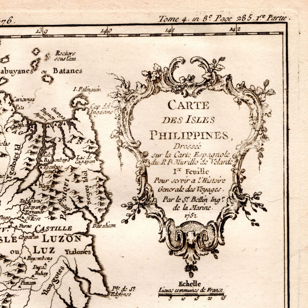 1752 Carte des Isles Philippines, 1re. Feuille by Jacques Nicolas Bellin || antique map of Luzon ...