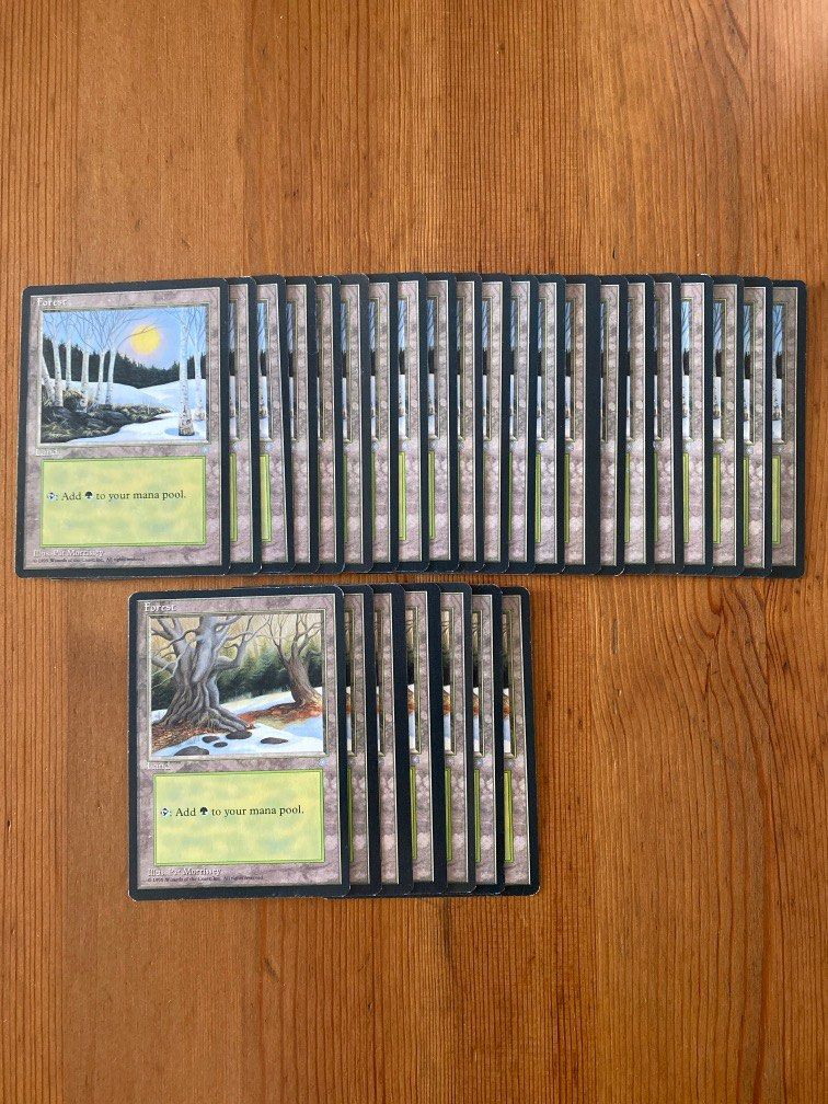 *$1*MTG Ice Age Basic Lands, Hobbies & Toys, Toys & Games on Carousell