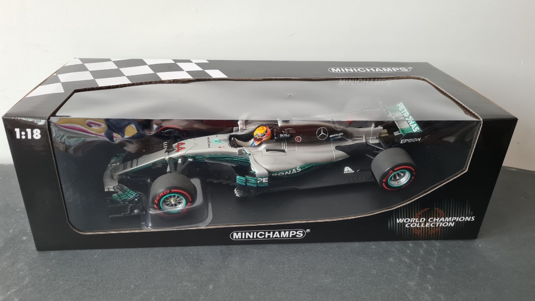 2017 Lewis Hamilton world champion Mercedes GP Minichamps 1/18th model ...