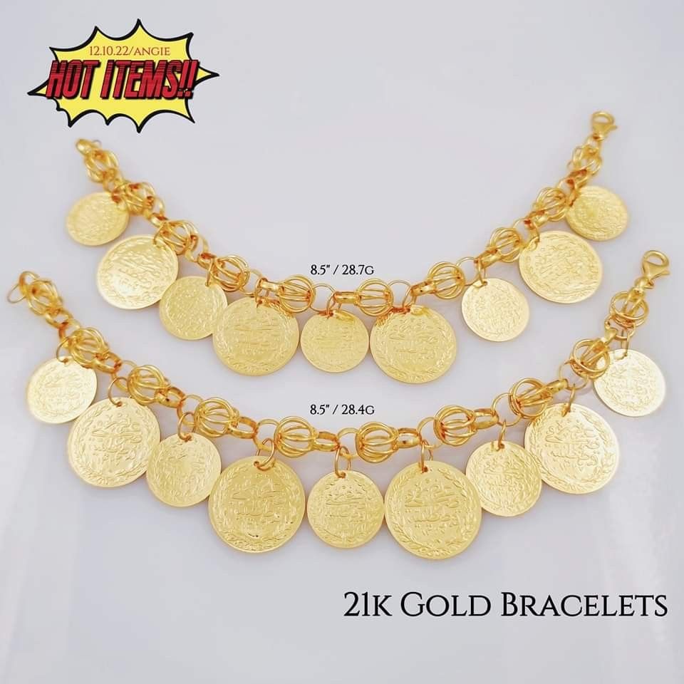 21K Saudi Gold Bracelet, Women's Fashion, Jewelry & Organizers ...