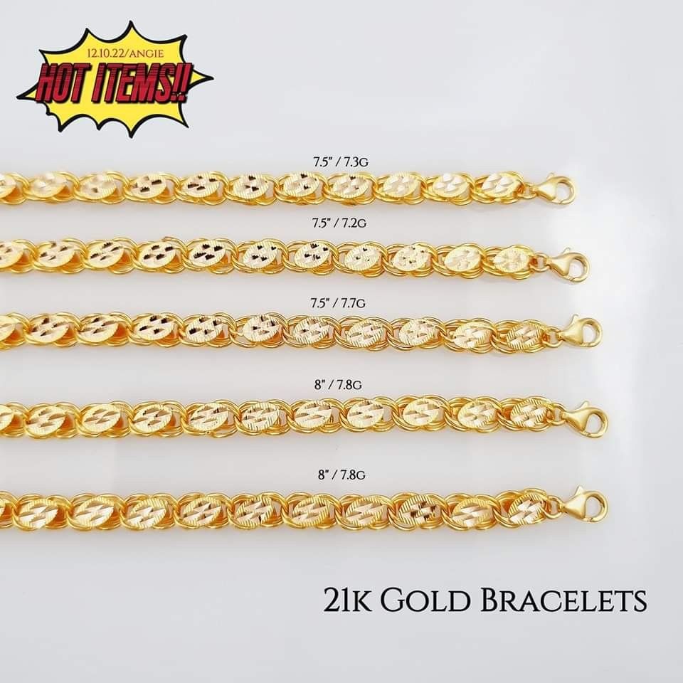 21K Saudi Gold Damascus Bracelet, Women's Fashion, Jewelry & Organizers ...