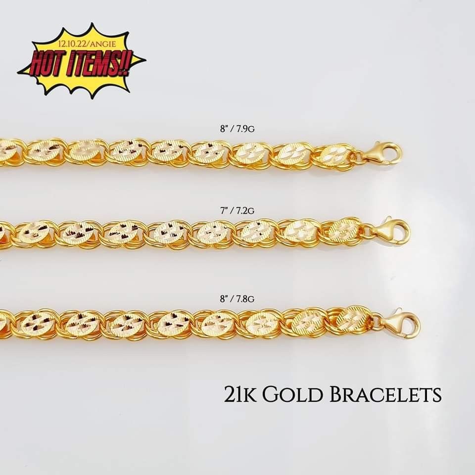 21K Saudi Gold Damascus Bracelet, Women's Fashion, Jewelry & Organizers ...