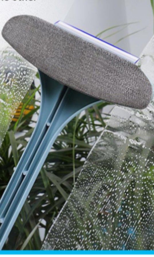 2-in-1 Glass Cleaning Dust Removal Long Handle Brushes Window With ...
