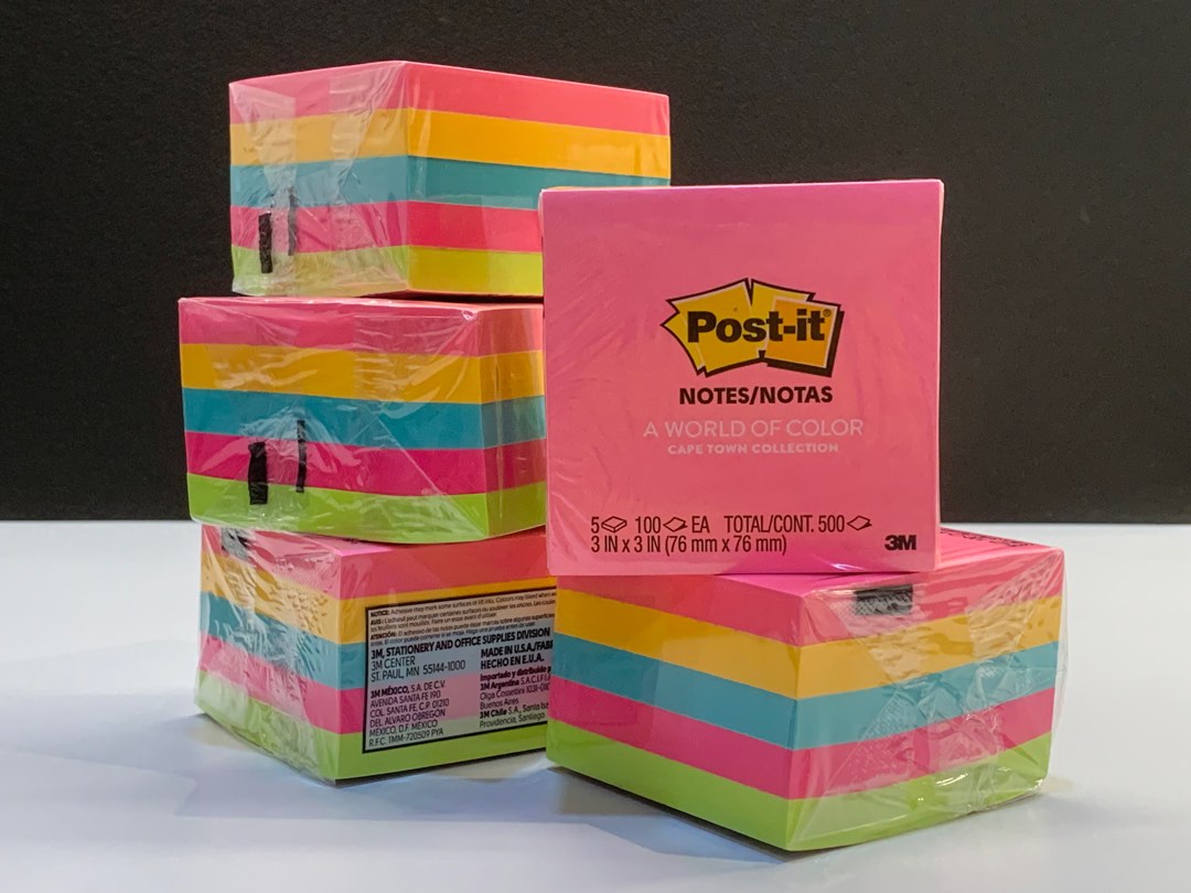 [Brand New] 3M Post-it Notes Sticky Note 3”x 3” (Pack of 5), Hobbies ...