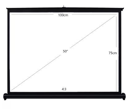 50inch 4:3 Portable Table Top Projector Screen, TV & Home Appliances ...