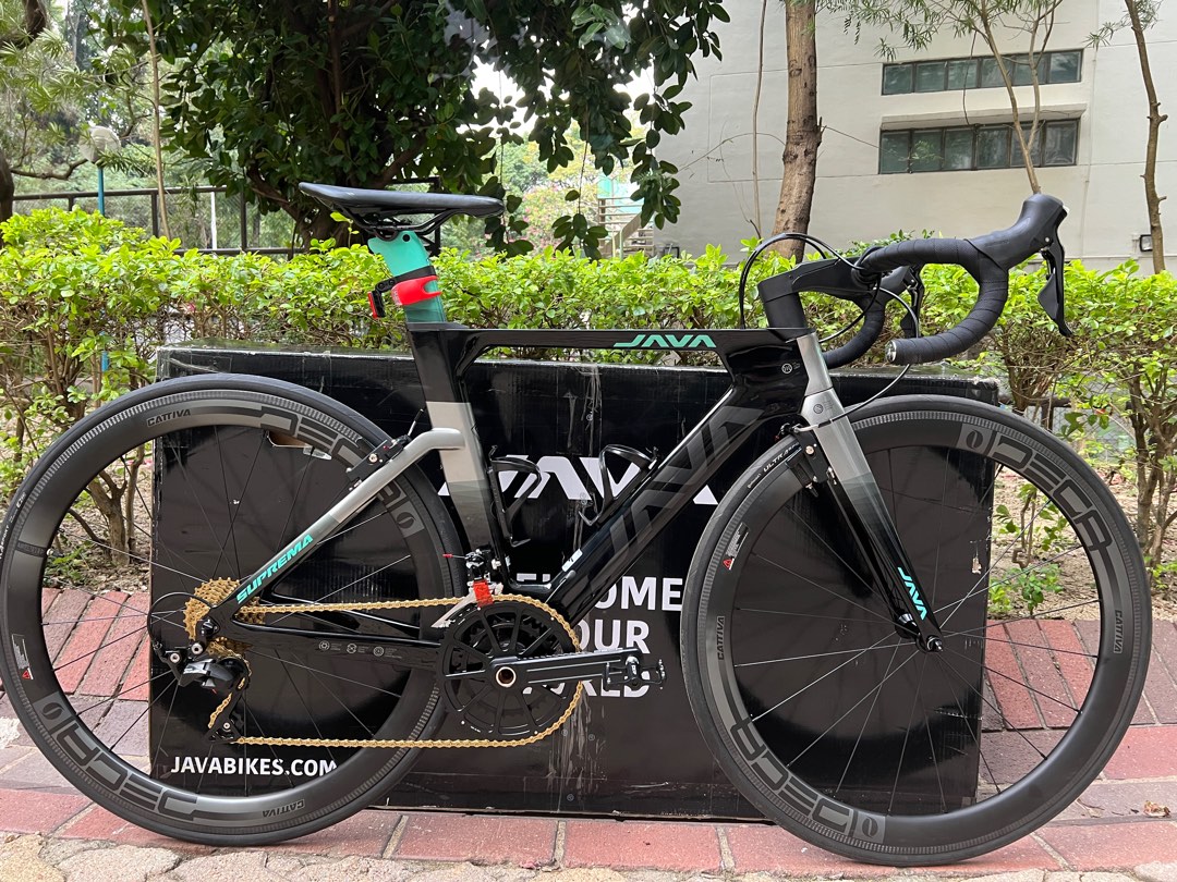 多謝支持 ! 又交收一部 48碼 綠松石色 JAVA SUPREMA 22速 V剎 碳刀 碳纖維公路車, 運動產品, 單車及配件, 單車 ...