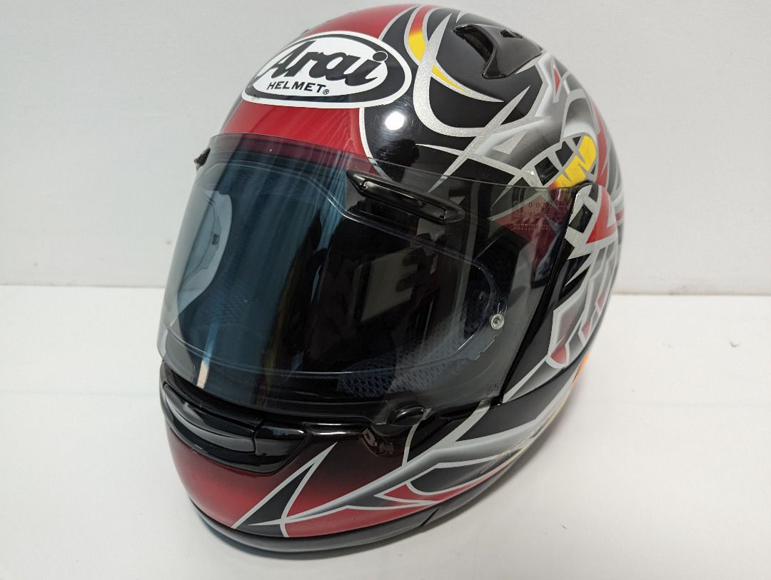 ( Medium ) - Arai Okada Merah Astro, Men's Fashion, Activewear on Carousell