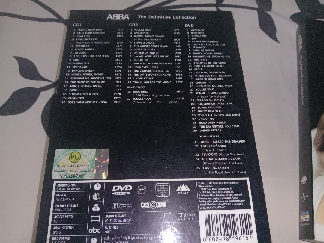 ABBA THE DEFINITIVE COLLECTION 2CD 1 DVD, Hobbies & Toys, Music & Media ...
