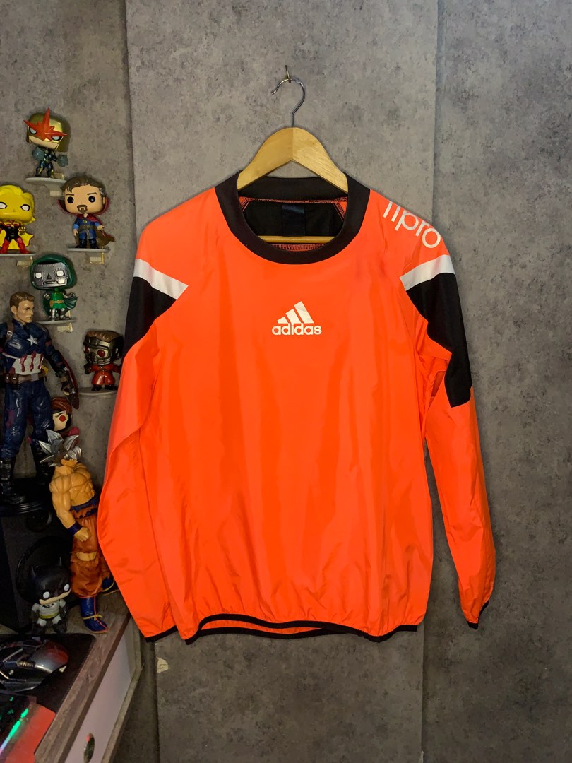 Adidas Neon Orange Climaproof Windshirt, Men's Fashion, Coats, Jackets ...