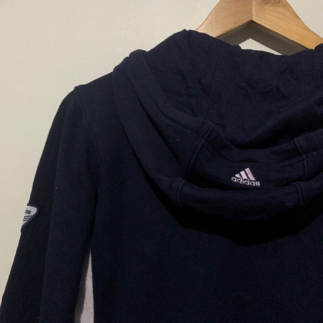 ADIDAS VINTAGE PATCH SCRIP LOGO FULL ZIP JACKET (Navy Blue), Women's ...