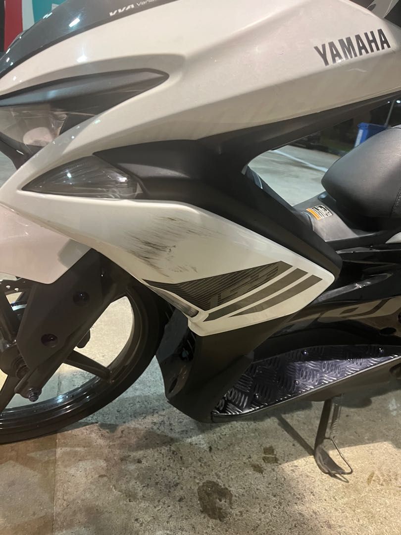 aerox v1 white set, Motorcycles, Motorcycle Accessories on Carousell