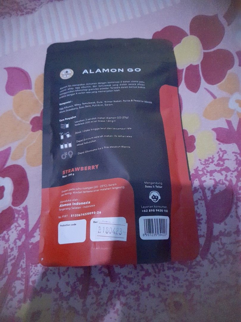 Alamon Go Natural Whey Egg Albumin Curcuma Varian Strawberry, Makanan ...