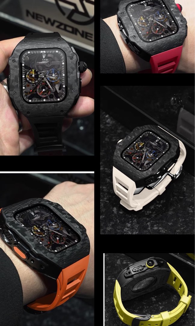 Apple Watch ultra series iwatch 49mm custom carbon fiber forged ...