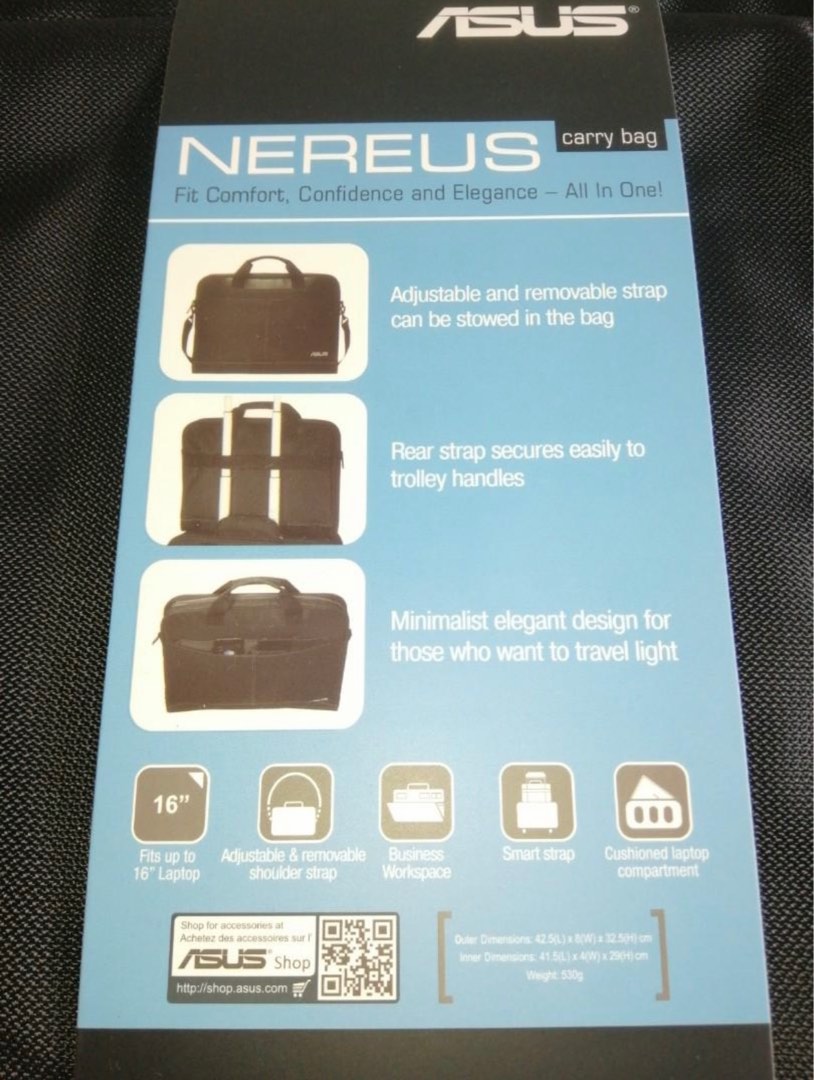 Asus Nereus Carry Bag/ Laptop Bag, Computers & Tech, Laptops ...