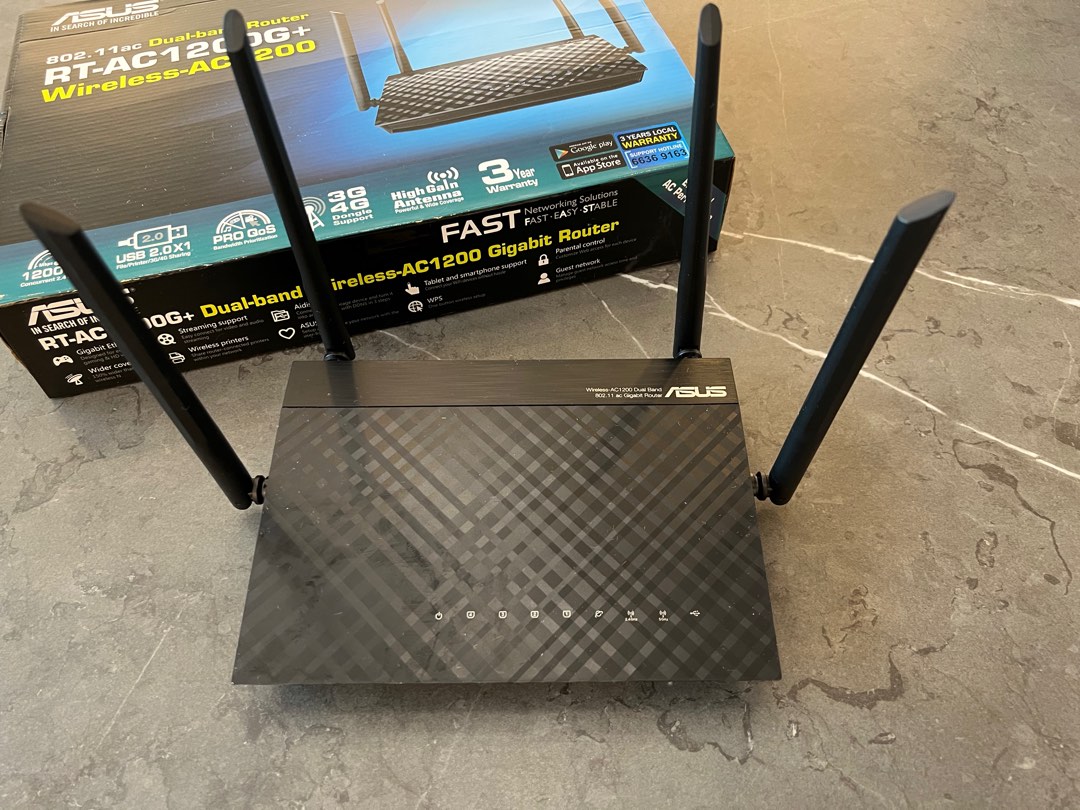 ASUS RT-AC1200G+ - Wireless AC1200 Dual-band Router, Computers & Tech ...