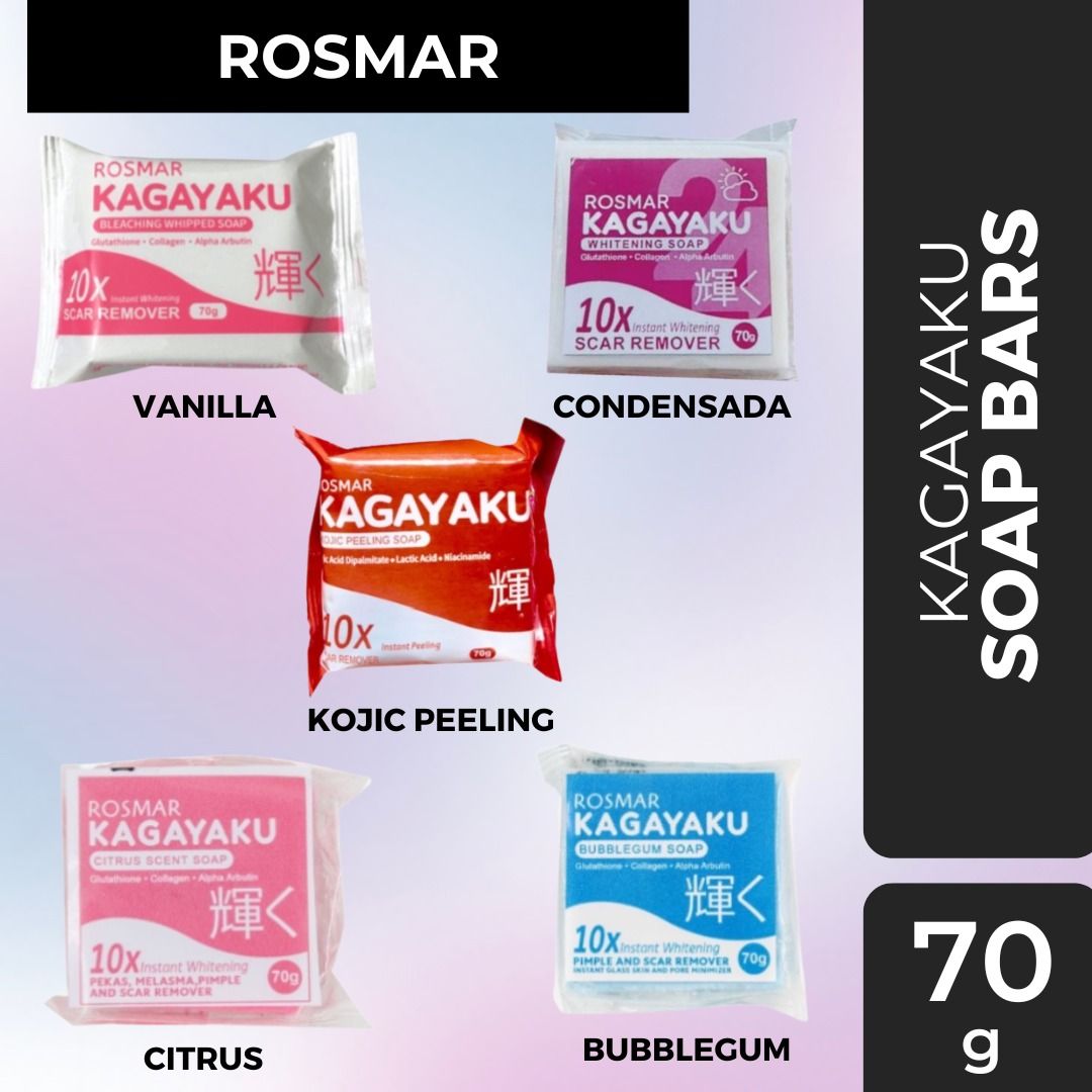 Authentic Rosmar Kagayaku Soap - Vanilla, Condensada, Bubblegum, Citrus ...