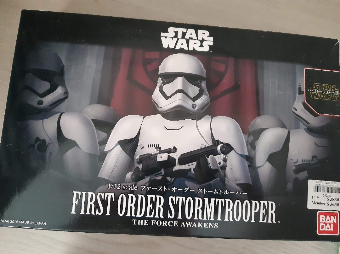 Bandai Star wars model kit First Order Stormtrooper 2015 force awakens ...