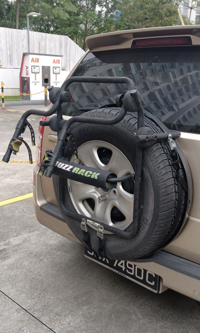 Bicycle rack for spare tire, Car Accessories, Accessories on Carousell