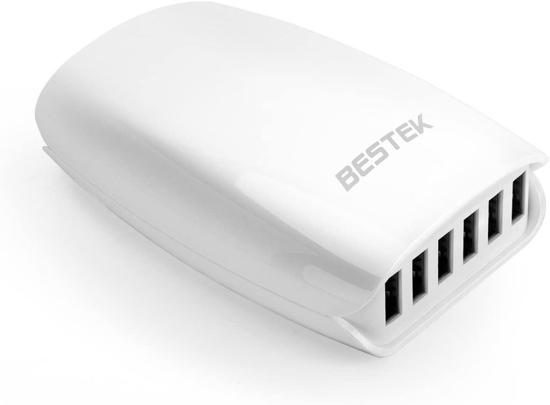 [BNIB] BESTEK (BTQC020) 60W/5V 5A, 6 Ports USB Charger, Home/Office ...