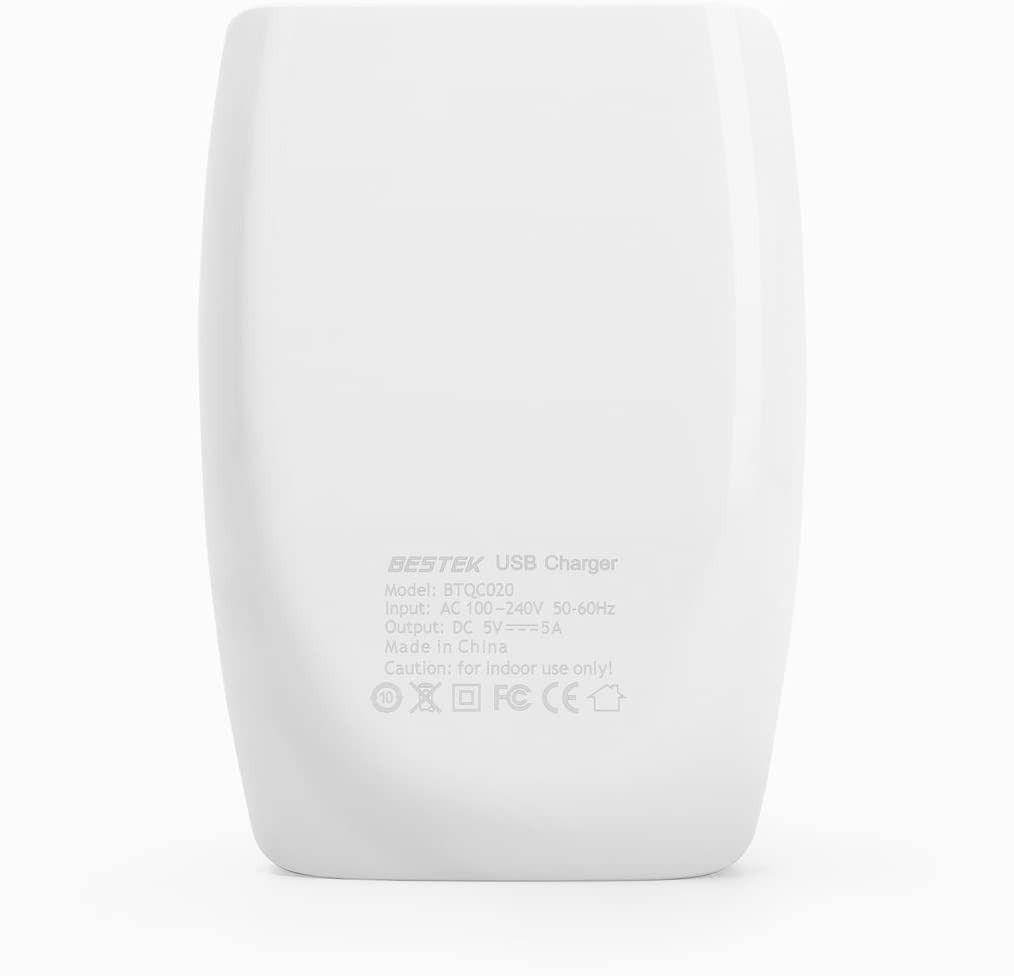 [BNIB] BESTEK (BTQC020) 60W/5V 5A, 6 Ports USB Charger, Home/Office ...