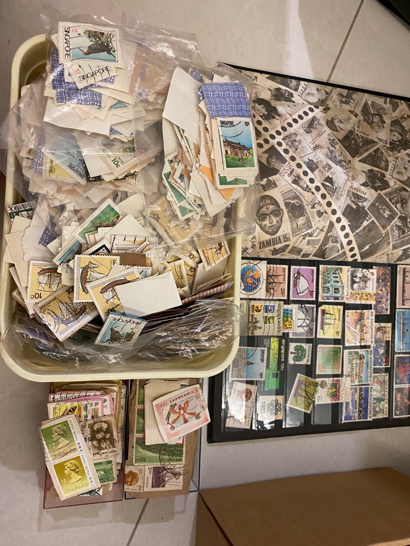 Box of old stamps from the 80s and 90s, Hobbies & Toys, Memorabilia ...