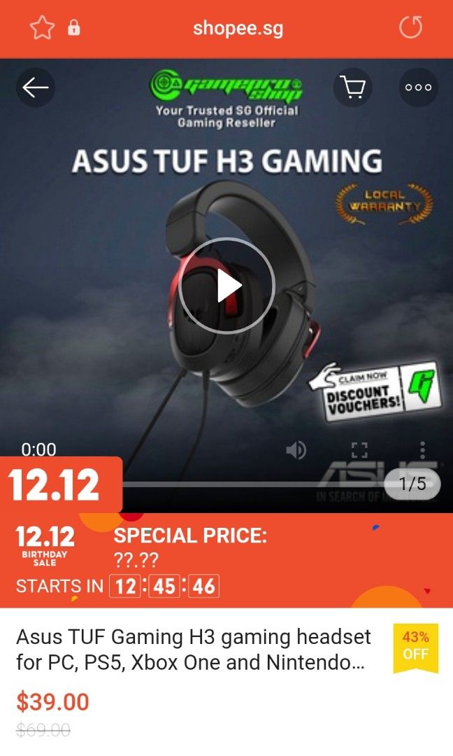 Brand new Asus gaming headset, Audio, Headphones & Headsets on Carousell