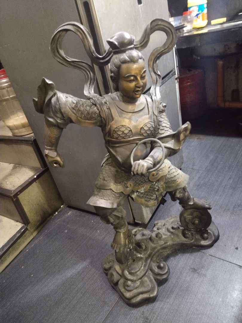 Brass famous tread hot wheels immortal Nezha nalakuvara God statue ...