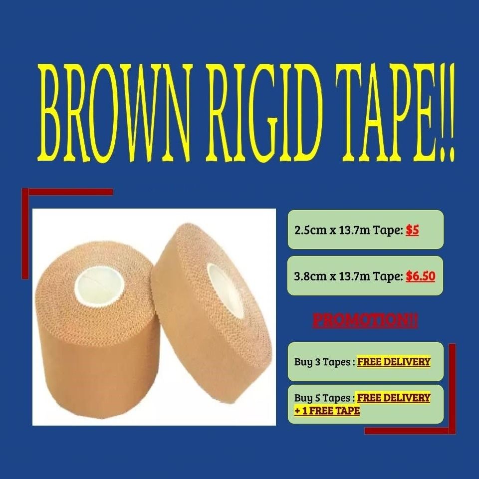BROWN RIGID TAPE, Sports Equipment, Sports & Games, Racket & Ball ...