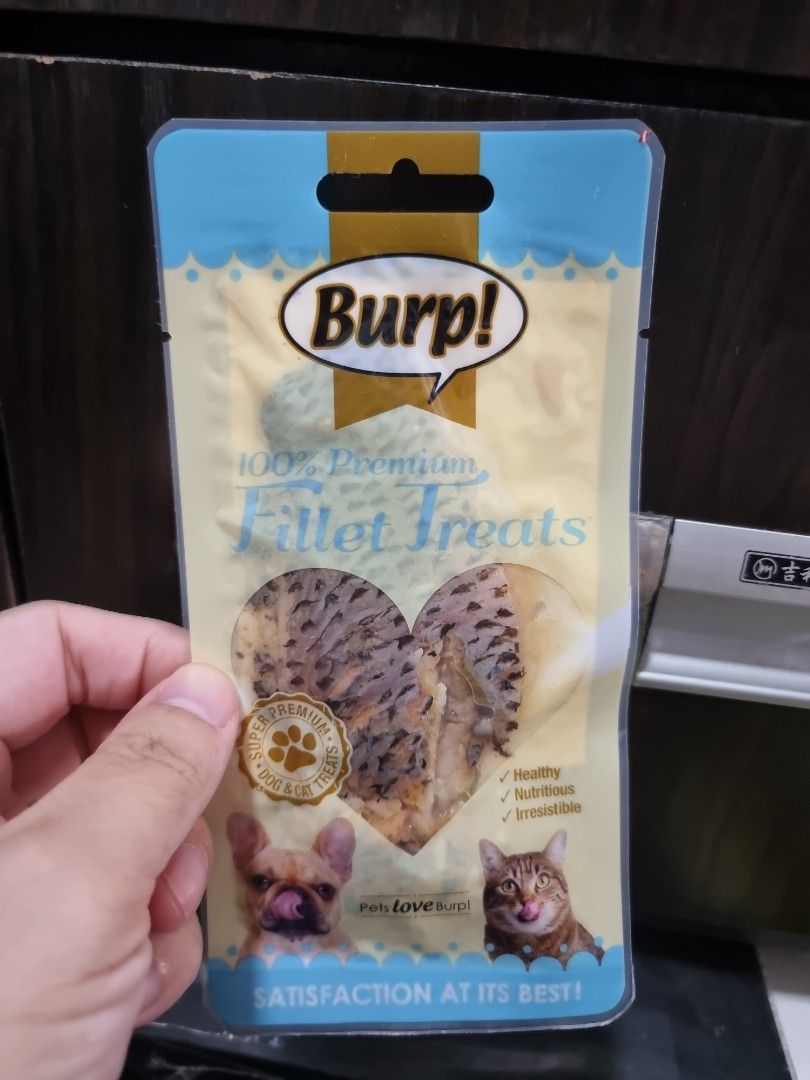 Burp! cat treats, Pet Supplies, Pet Food on Carousell
