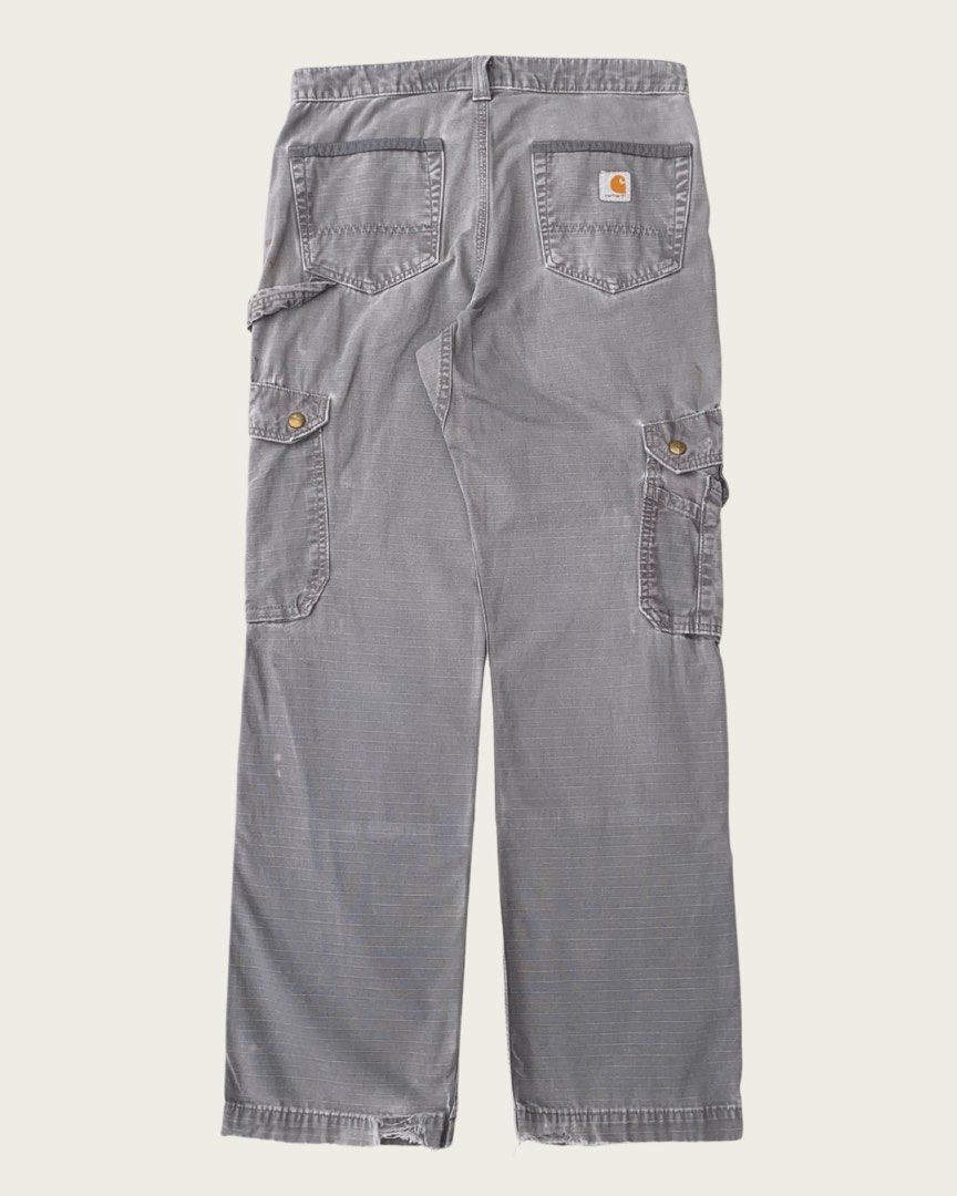 Carhartt Gravel Grey Ripstop Cargo Pants, Men's Fashion, Bottoms, Jeans ...