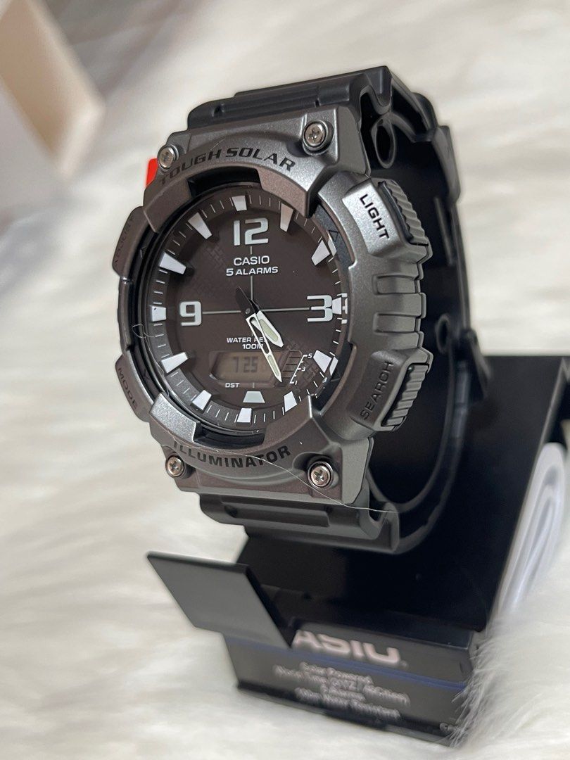 Casio Men's AQ-S810W-1A4VCF Tough Solar Analog Watch, Men's Fashion ...