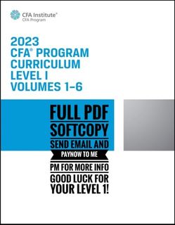 PDF CFA LEVEL 1 FULL SOFTCOPY 2022, Hobbies & Toys, Books & Magazines, Textbooks on Carousell