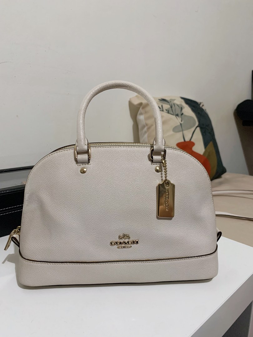 Coach Mini Sierra White Crossgrain Leather, Luxury, Bags & Wallets on ...