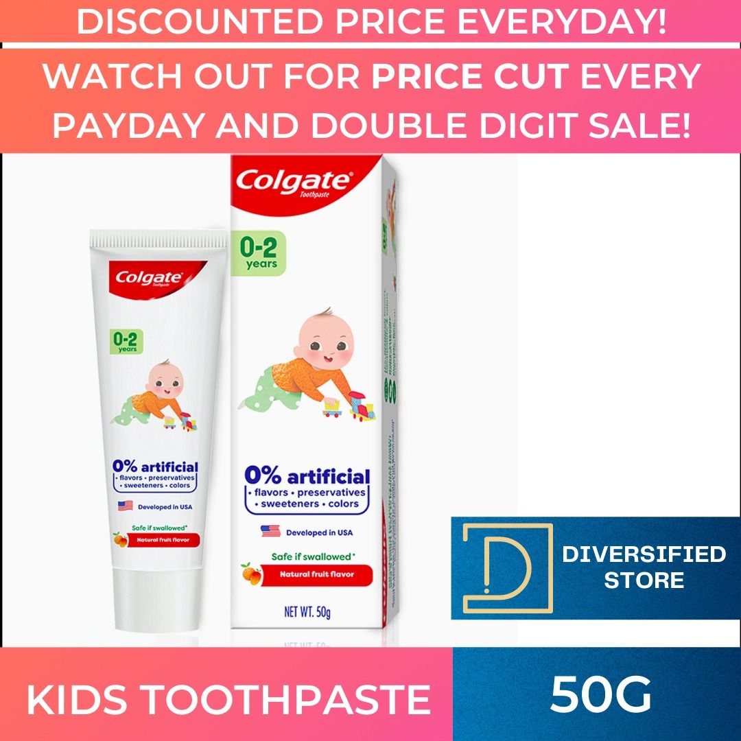 Colgate Toothpaste Natural Fruit Flavor for 0-2 Years 50g, Beauty ...