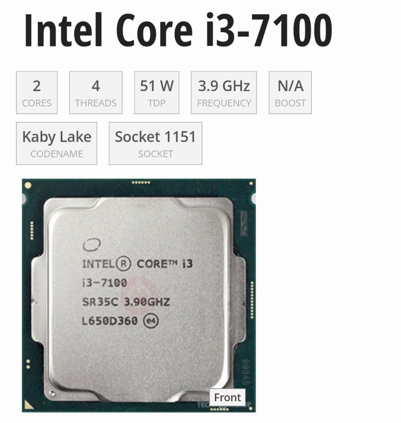 Core i3 7100 7th Gen Processor only, Computers & Tech, Desktops on Carousell