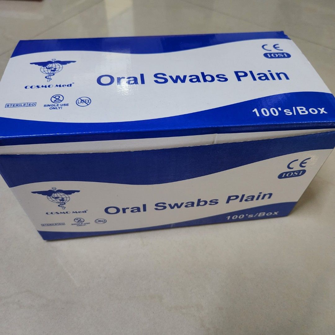 Cosmo Med Oral Swabs Plain, Beauty & Personal Care, Oral Care on Carousell