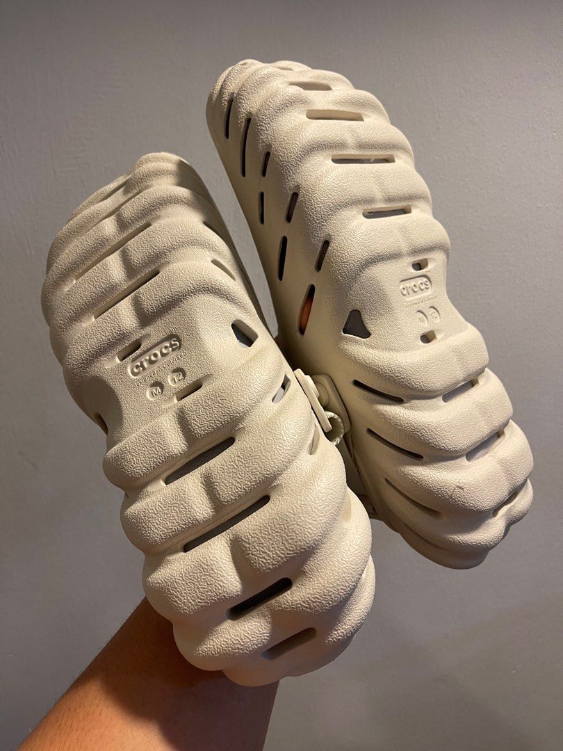 Crocs Echo Clog (Stucco), Men's Fashion, Footwear, Flipflops and Slides on Carousell