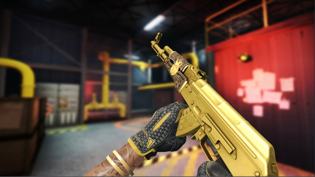 Csgo Ak-47 Gold Arabesque, Video Gaming, Gaming Accessories, In-Game ...