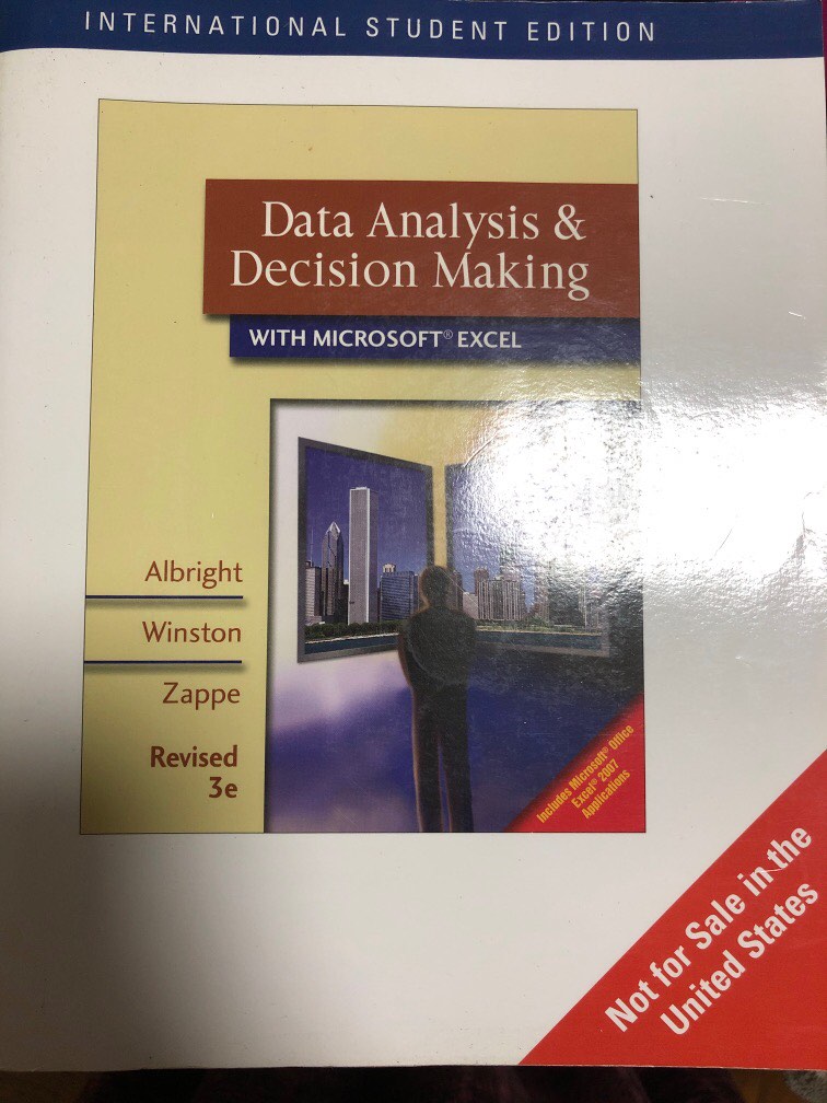 Data Analysis And Decision Making With Microsoft Excel By Albright Winston Zappe Hobbies And Toys